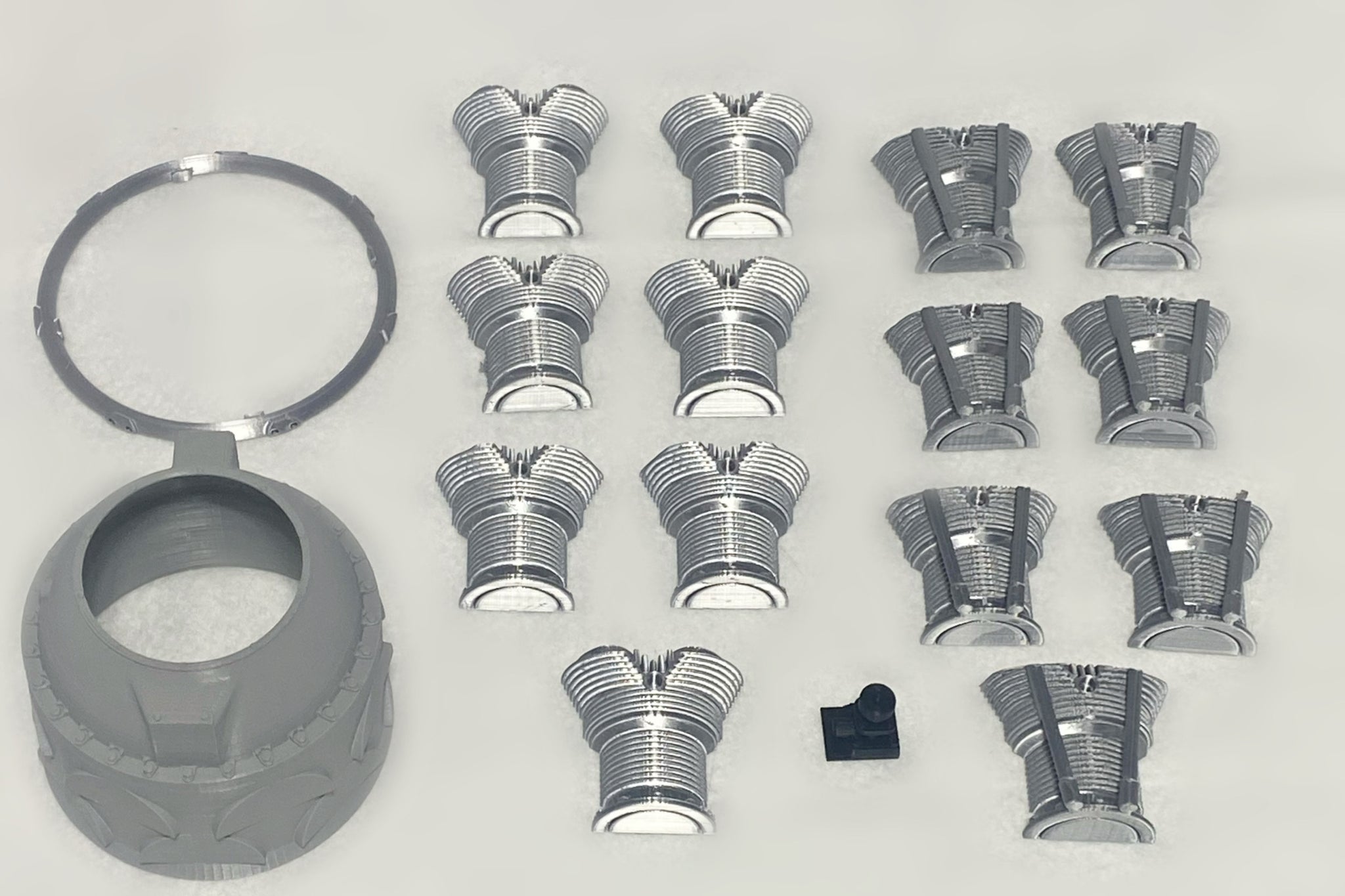 WW2 R-2600 Twin Cyclone Dummy Radial Engine (Full Cylinders) (Cowl Cut ...