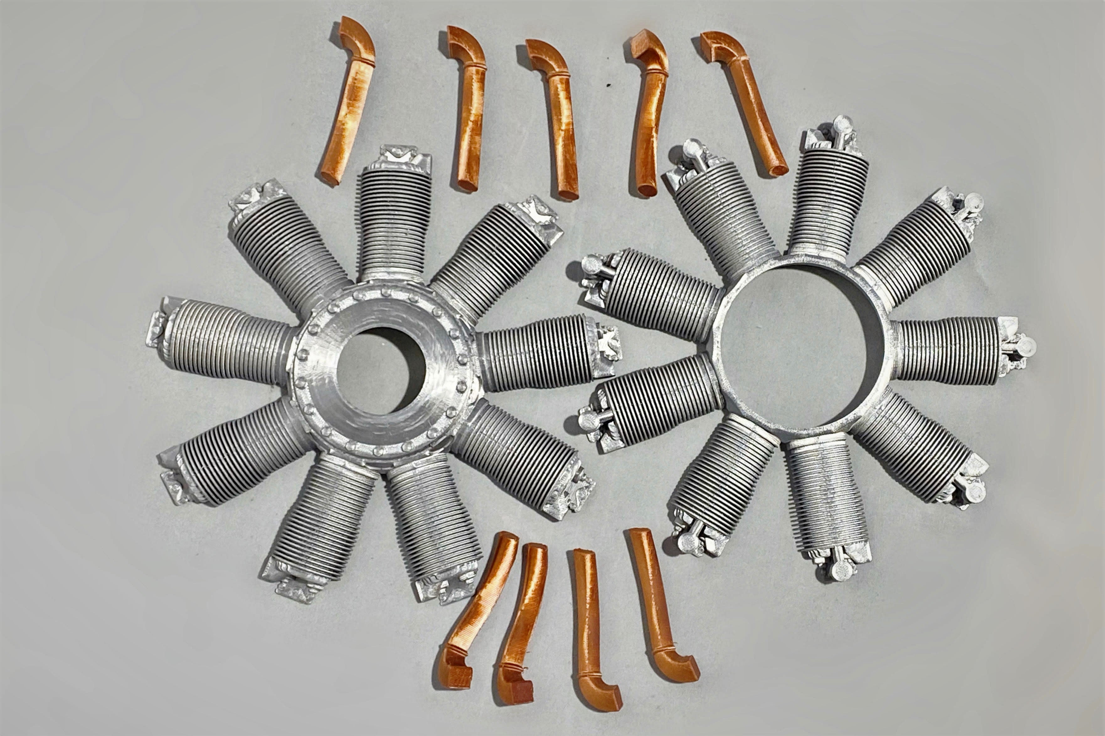 WW1 Oberursel UR-2/ Le Rhône 9J Dummy Radial Engine (Full Cylinder ...