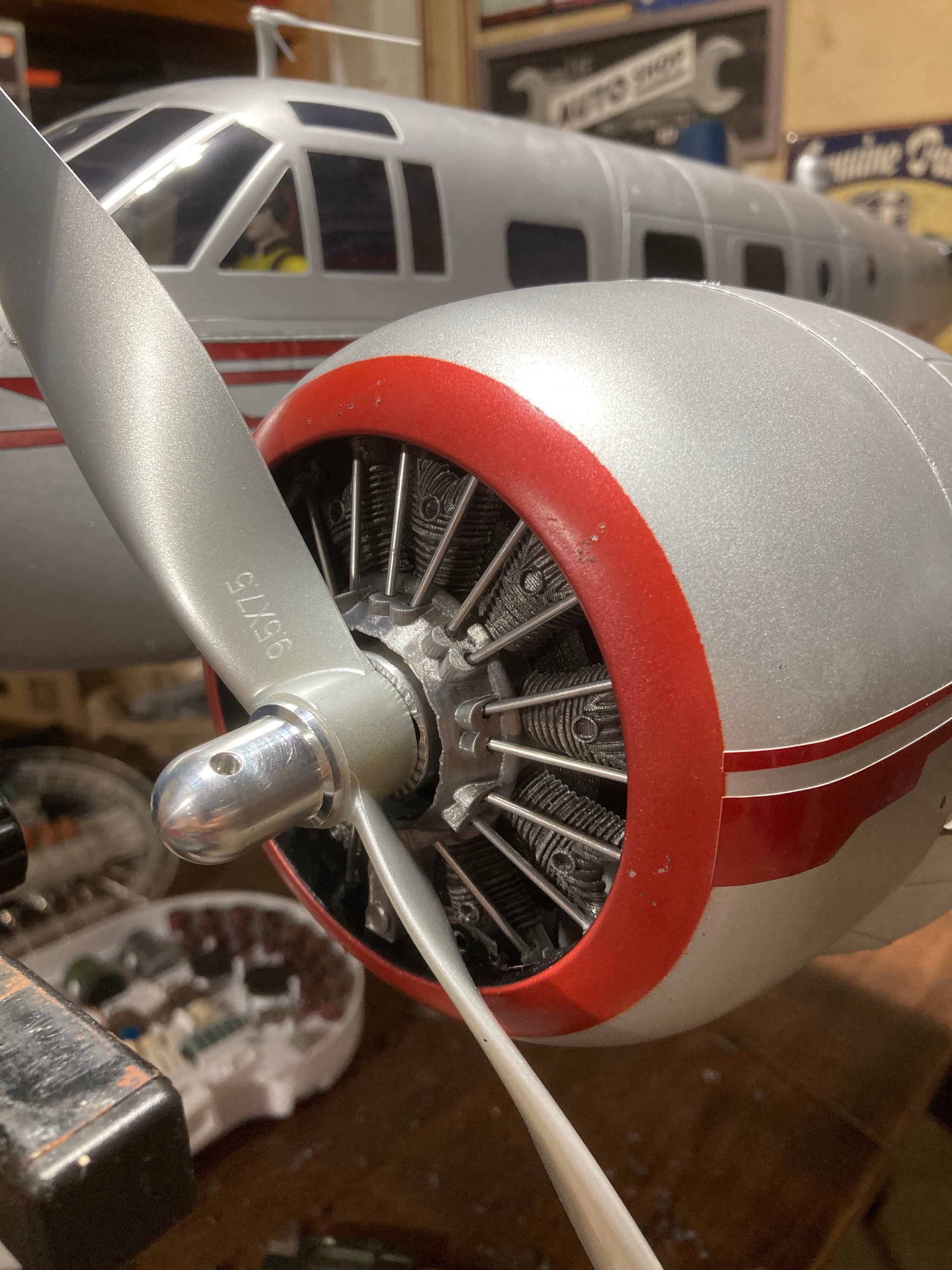 Beechcraft D18 E-flite 1.5m Upgraded Direct Fit Dummy Radial Engine ...